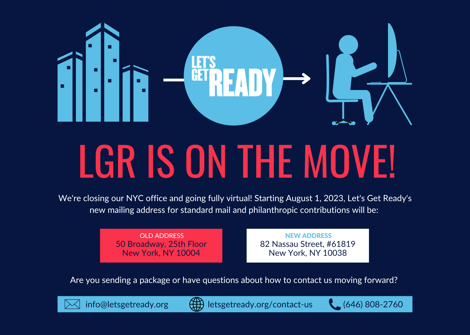 LGR Is On The Move: Bookmark Our New Mailing Address - Let’s Get Ready